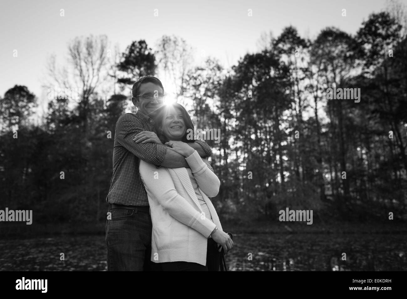 Couple fall Black and White Stock Photos & Images - Alamy