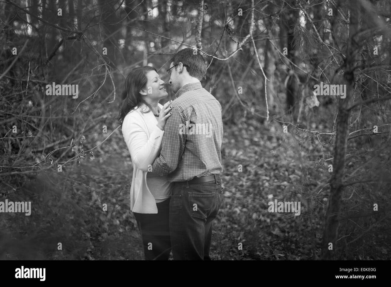 A couple with their dog Black and White Stock Photos & Images - Alamy