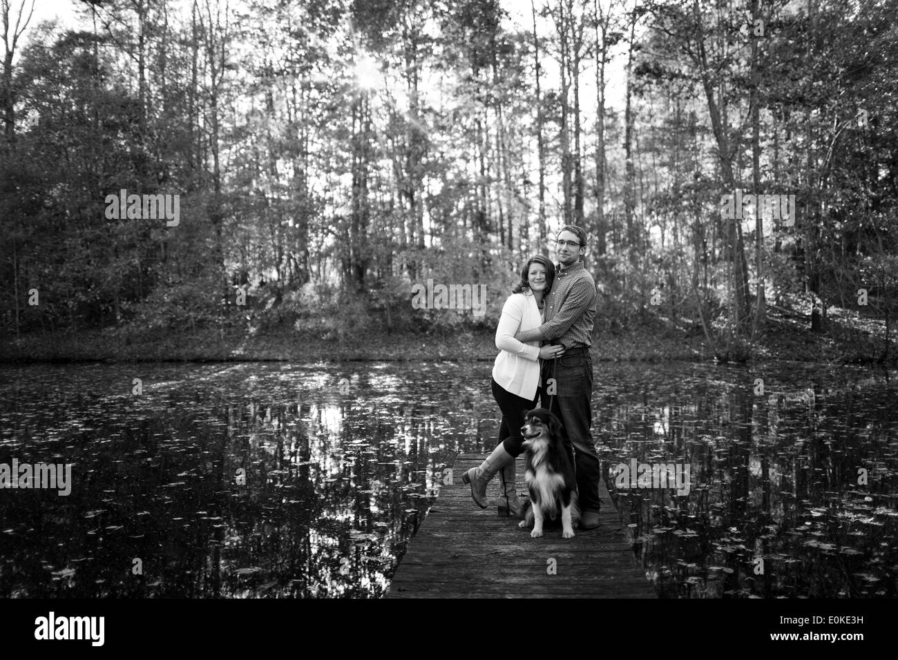 Beautiful Couple on a Farm Stock Photo - Alamy