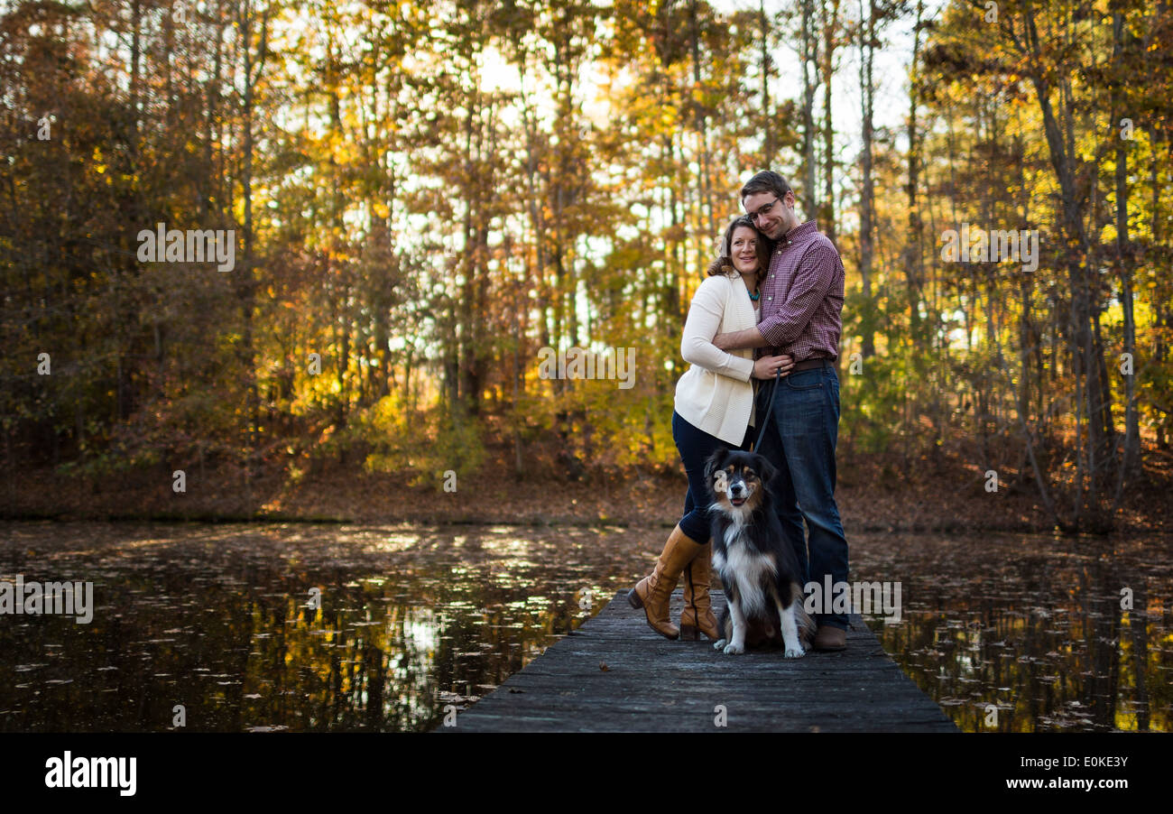 Beautiful Couple on a Farm Stock Photo - Alamy