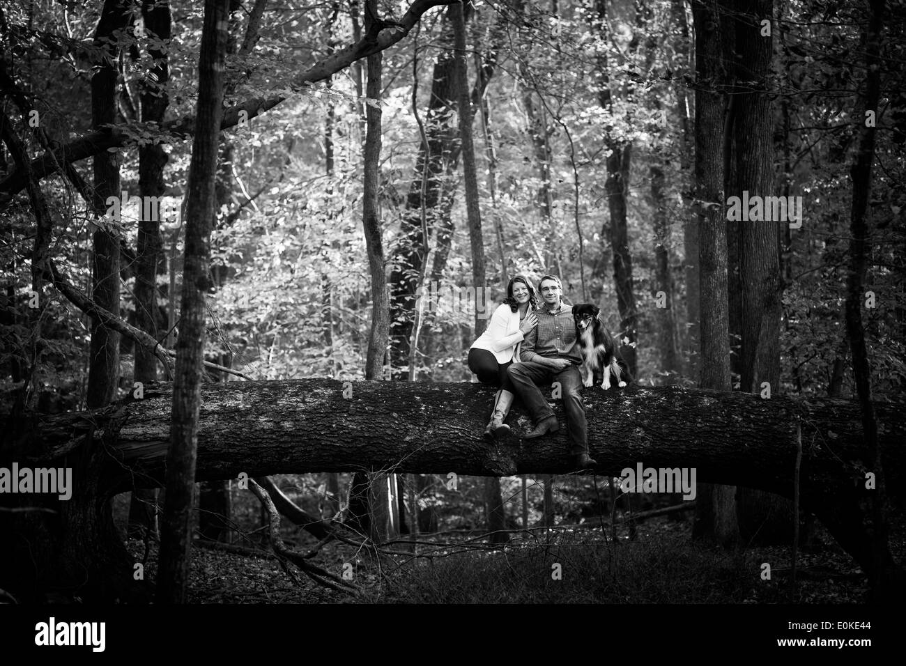 Beautiful Couple on a Farm Stock Photo - Alamy