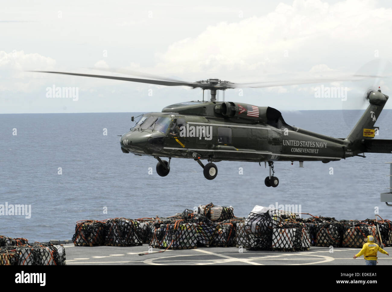 An SH-60F Sea Hawk helicopter, assigned to the Warlords of Helicopter ... An SH-60F Sea Hawk helicopter, assigned to the Warlords of Helicopter ...