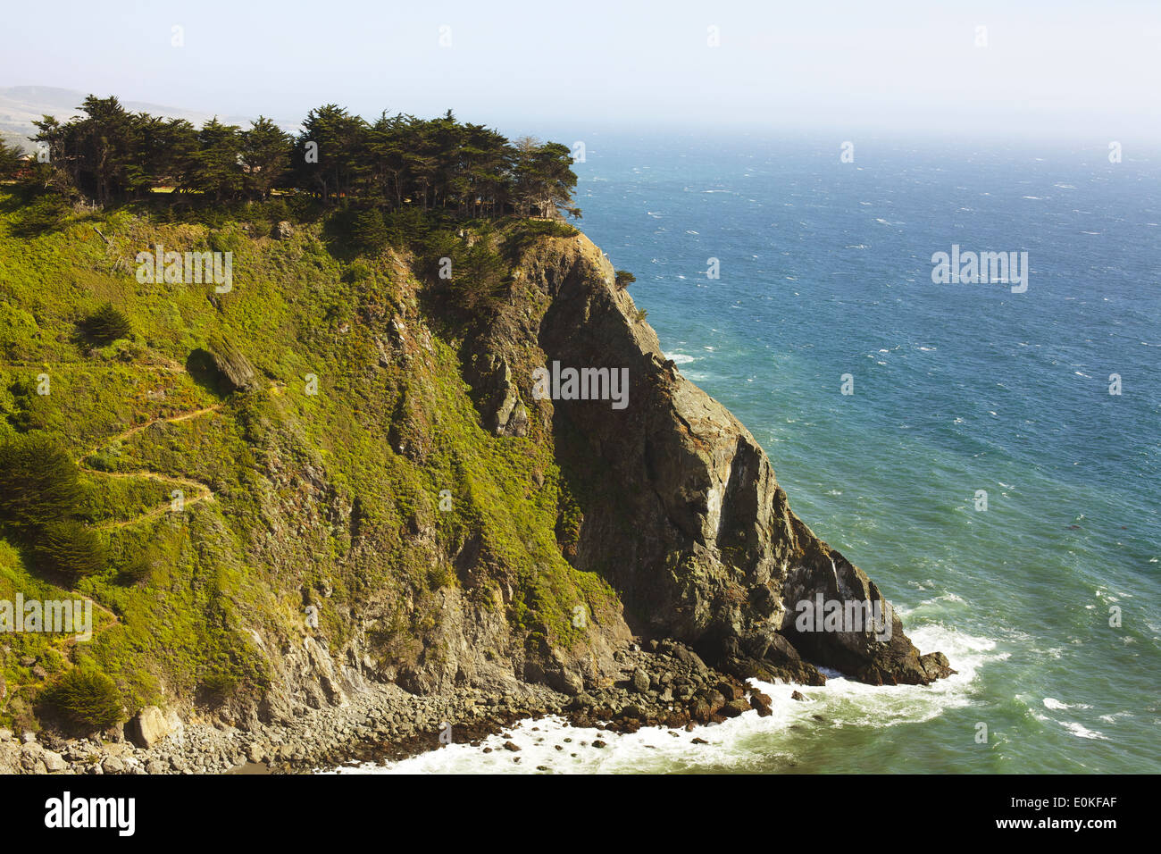 A view of the coastline along Highway One in Big Sur, California Stock ...
