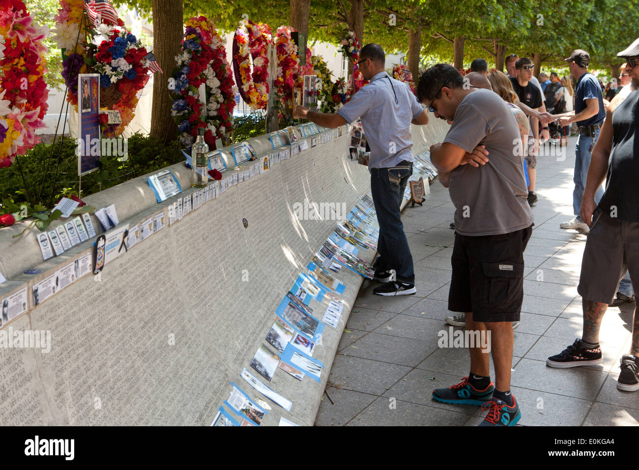 National Police Officers Memorial Wall High Resolution Stock ...