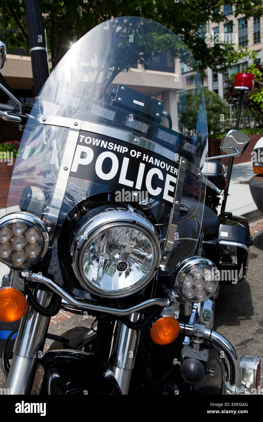 Police motorcycle detail - USA Stock Photo - Alamy