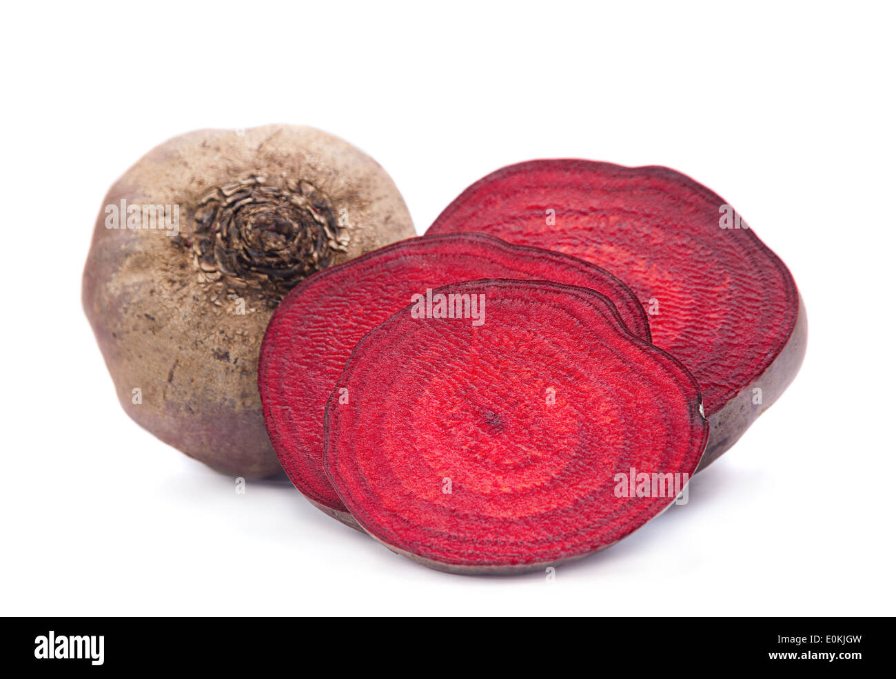 Beetroot slice closeup isolated on white background Stock Photo - Alamy