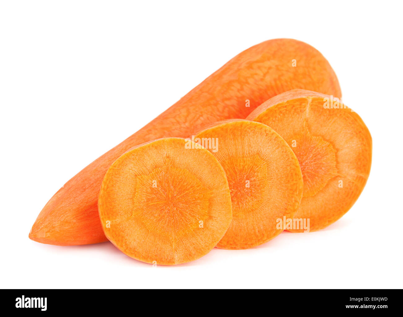 Carrot vegetable round isolated on white background Stock Photo - Alamy