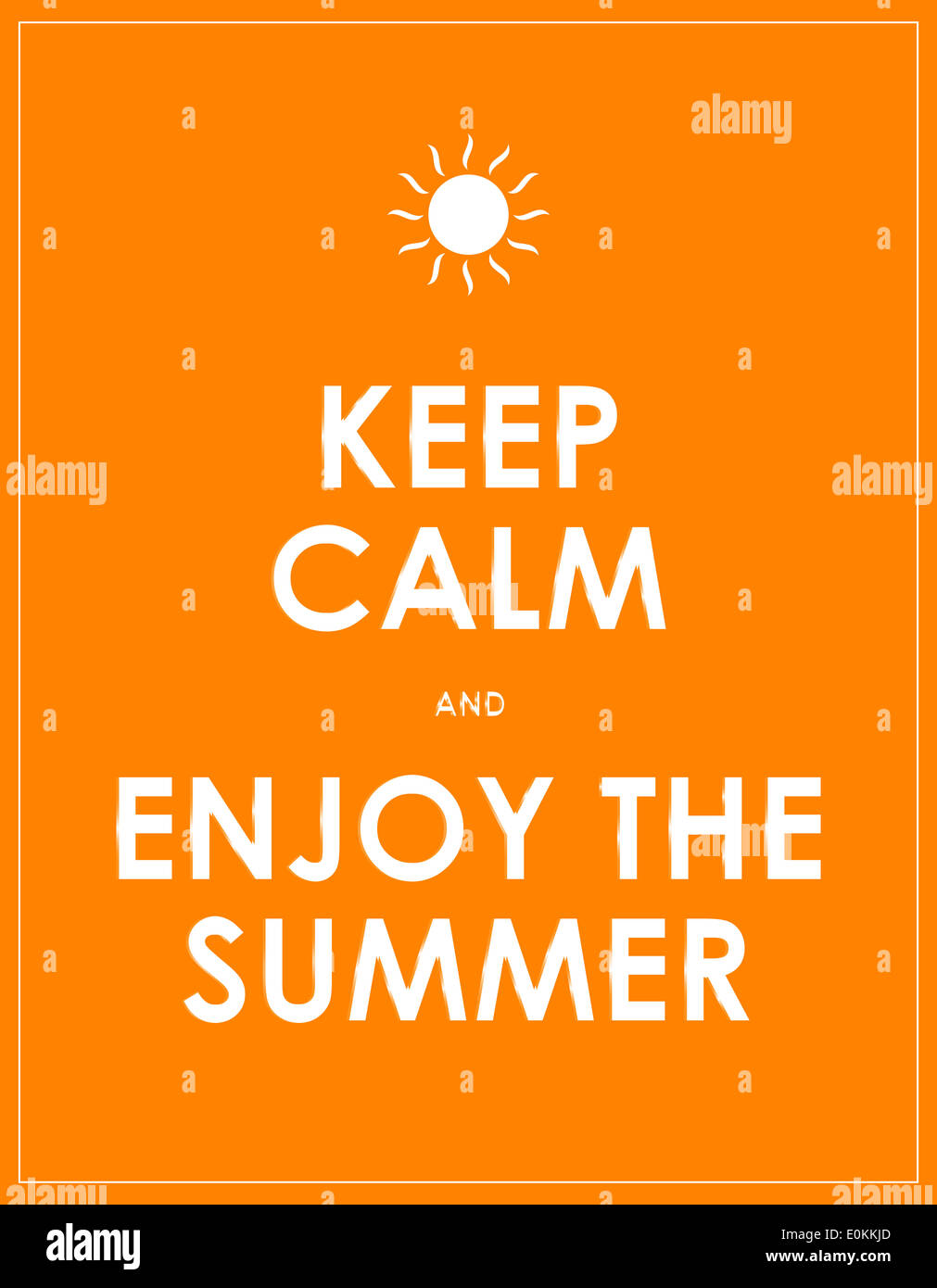 special summer keep calm modern motivational background Stock Photo - Alamy