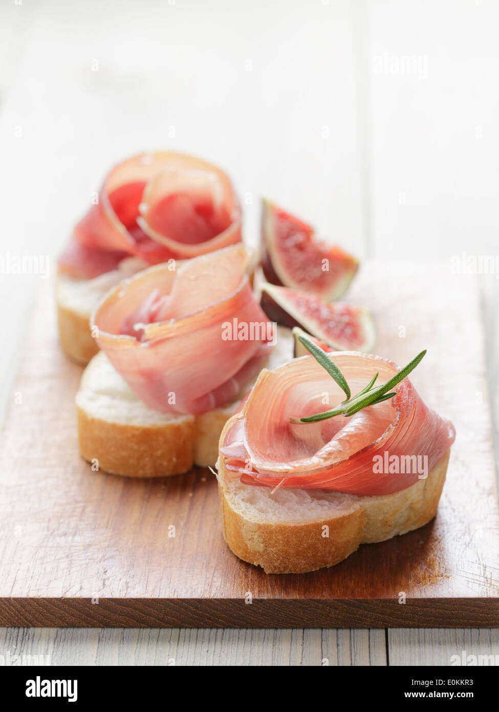 canapes with spanish jamon, spanish traditional food Stock Photo - Alamy