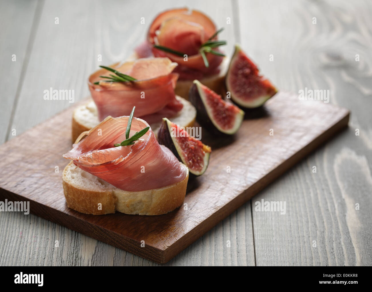 canapes with spanish jamon, spanish traditional food Stock Photo - Alamy