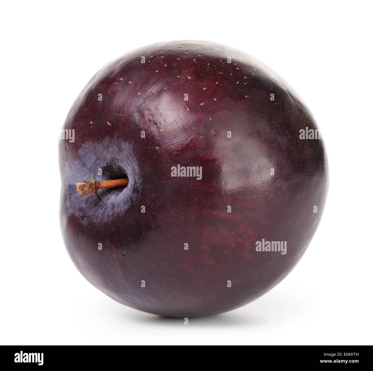 single black plum, isolated on white background Stock Photo - Alamy