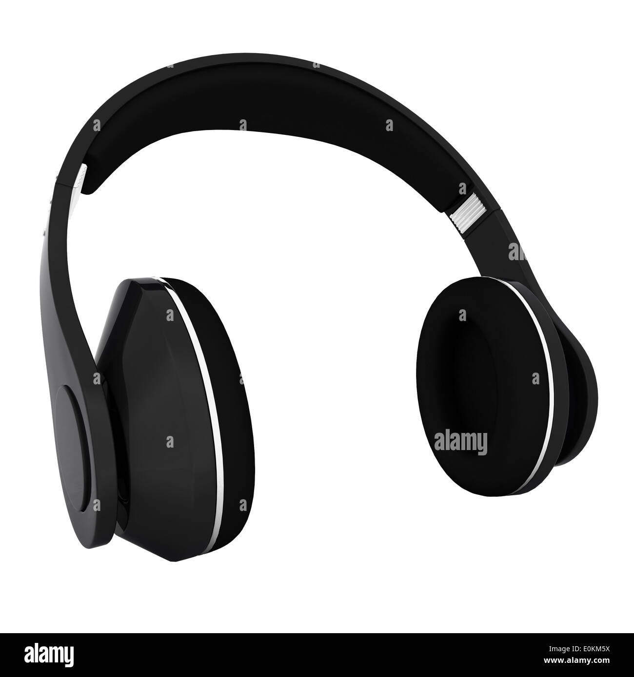 Headphones of carbon material isolated on a white background Stock ...