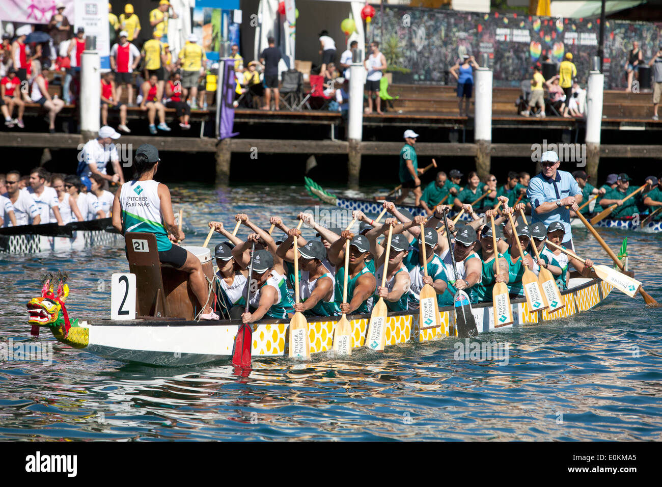 Dragon Boat Racing, Darling Harbor, Sydney, Australia Stock Photo - Alamy