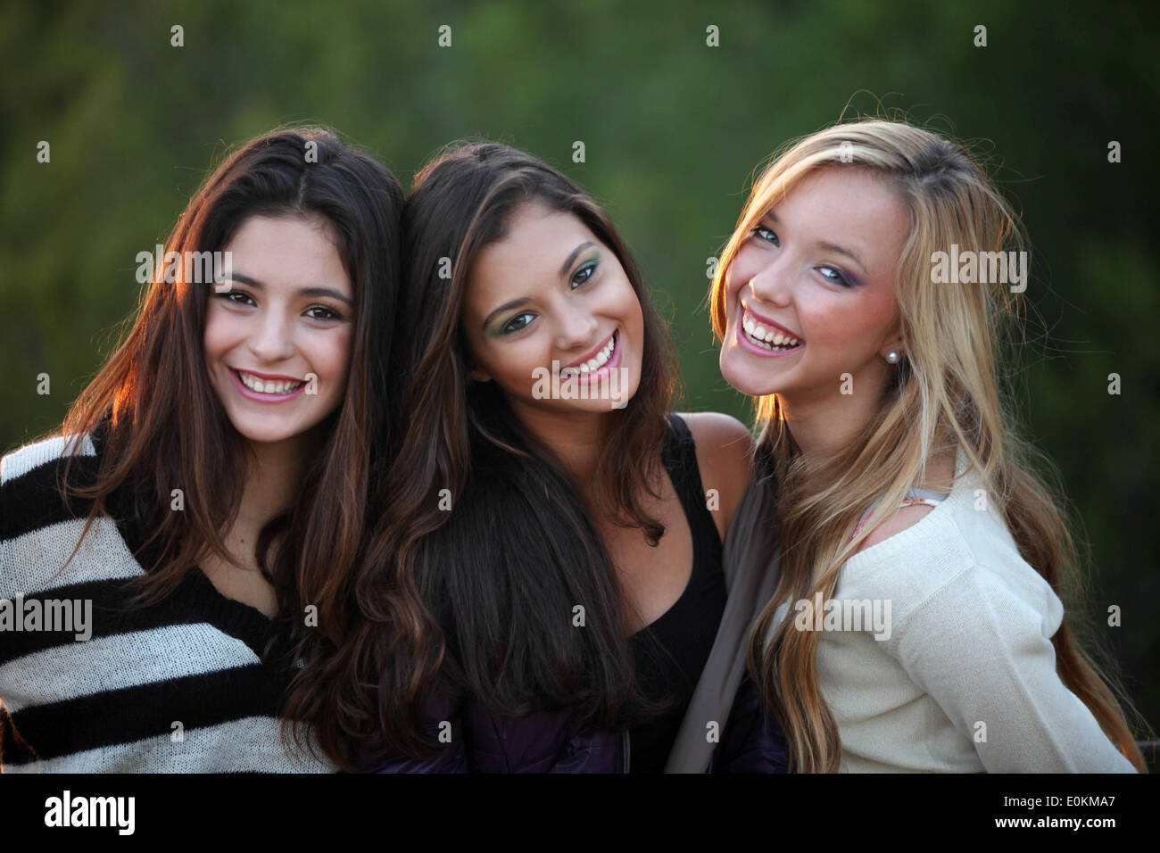Beautiful Smiles Smiling Group Teens High Resolution Stock Photography ...
