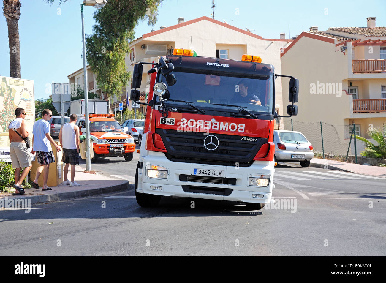 Fire engine, Calahonda, Costa del Sol, Malaga Province, Andalucia ...
