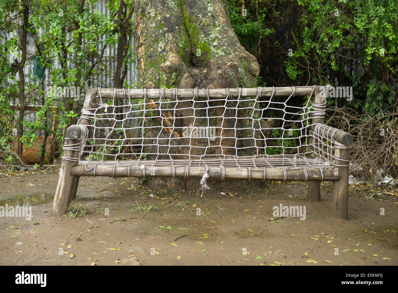 African Garden bench Stock Photo - Alamy