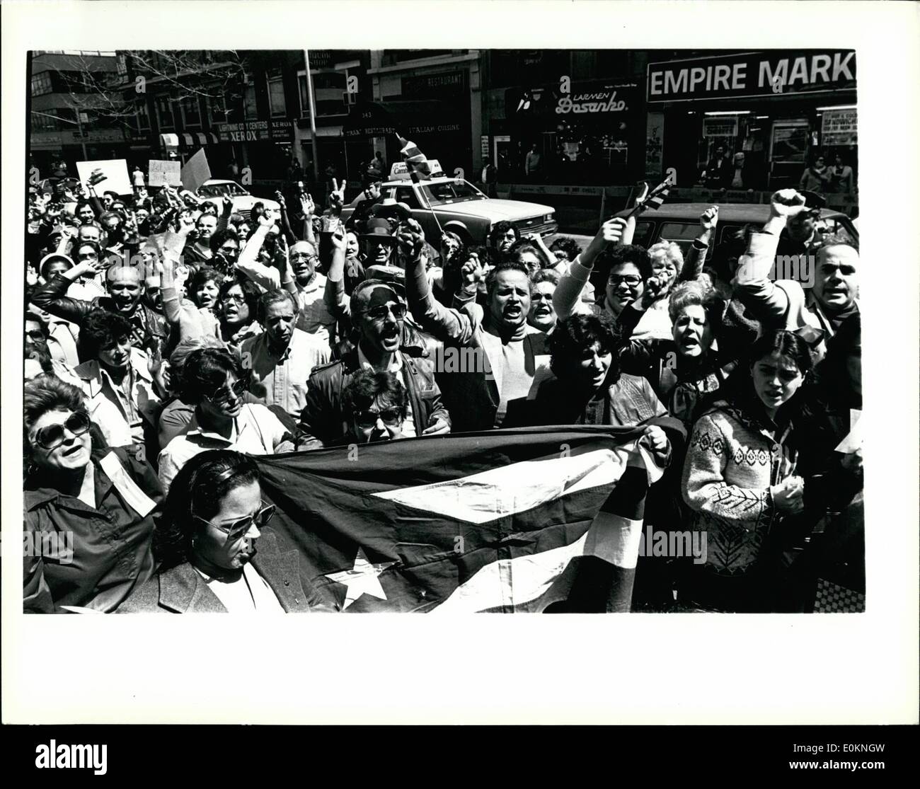 Apr. 04, 1930 - Anti-Castro Cuban demonstrates in front of the Cuban ...