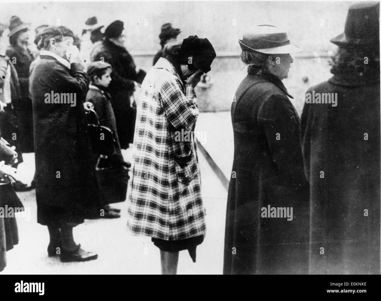 French citizens awaiting the news of Franco-German 'Peace' Treaty Stock ...