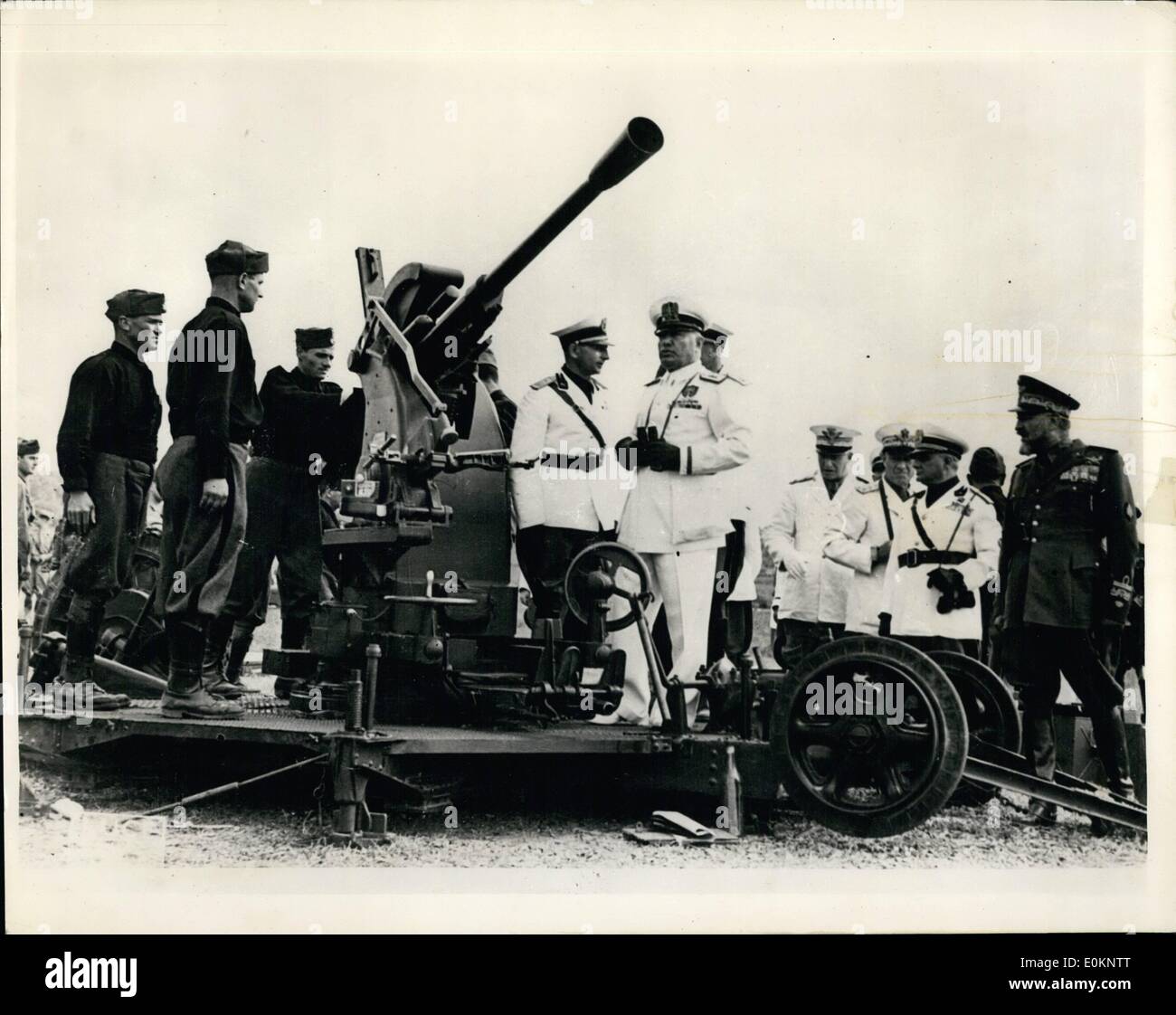 Mar. 03, 1933 - Mussolini at artillery exercises at Anzio Stock Photo ...