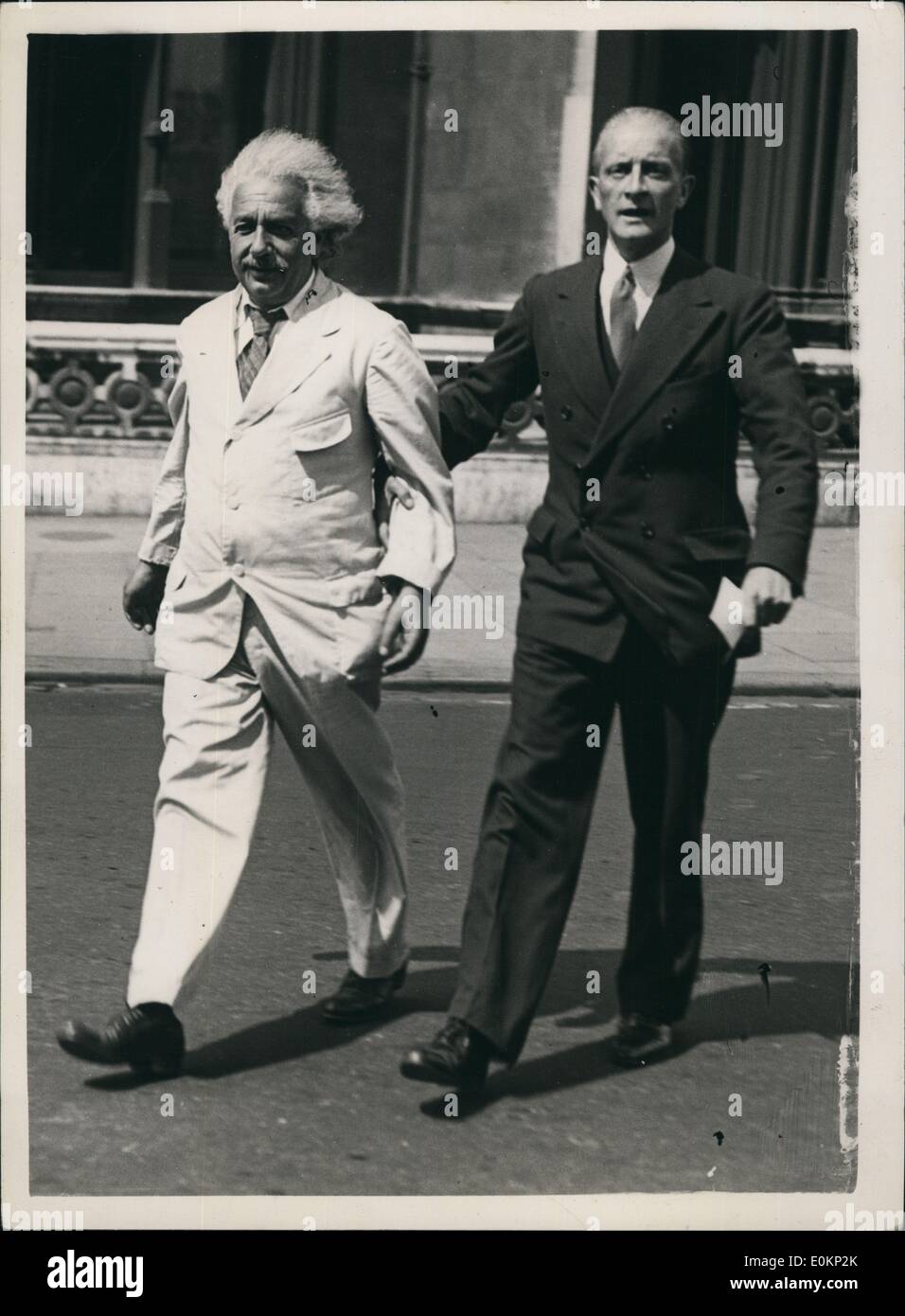Jul. 07, 1933 - Prof Einstein walking with commander Locker Lampson in ...