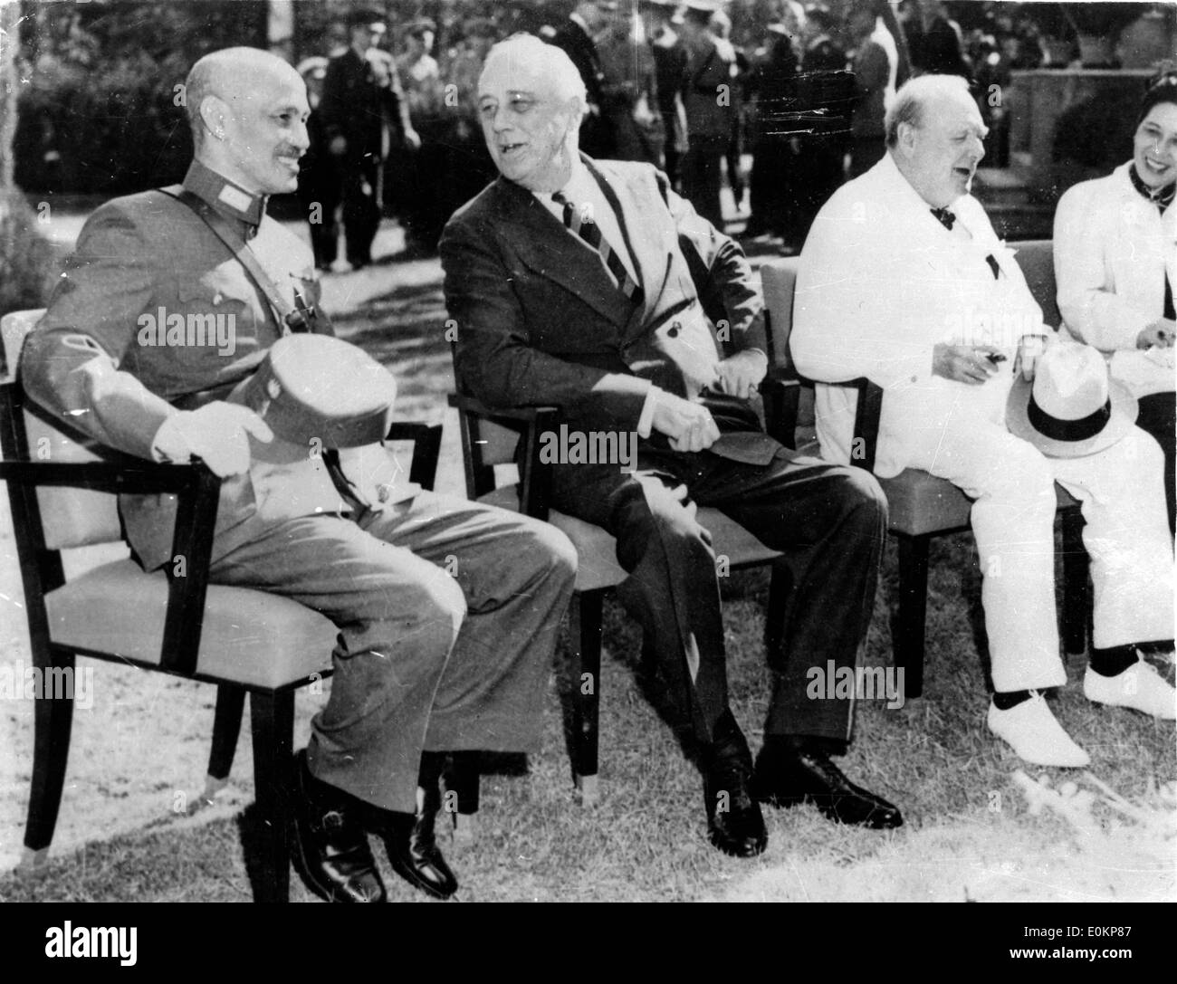 President Roosevelt talks with Chiang Kai-Shek Stock Photo - Alamy
