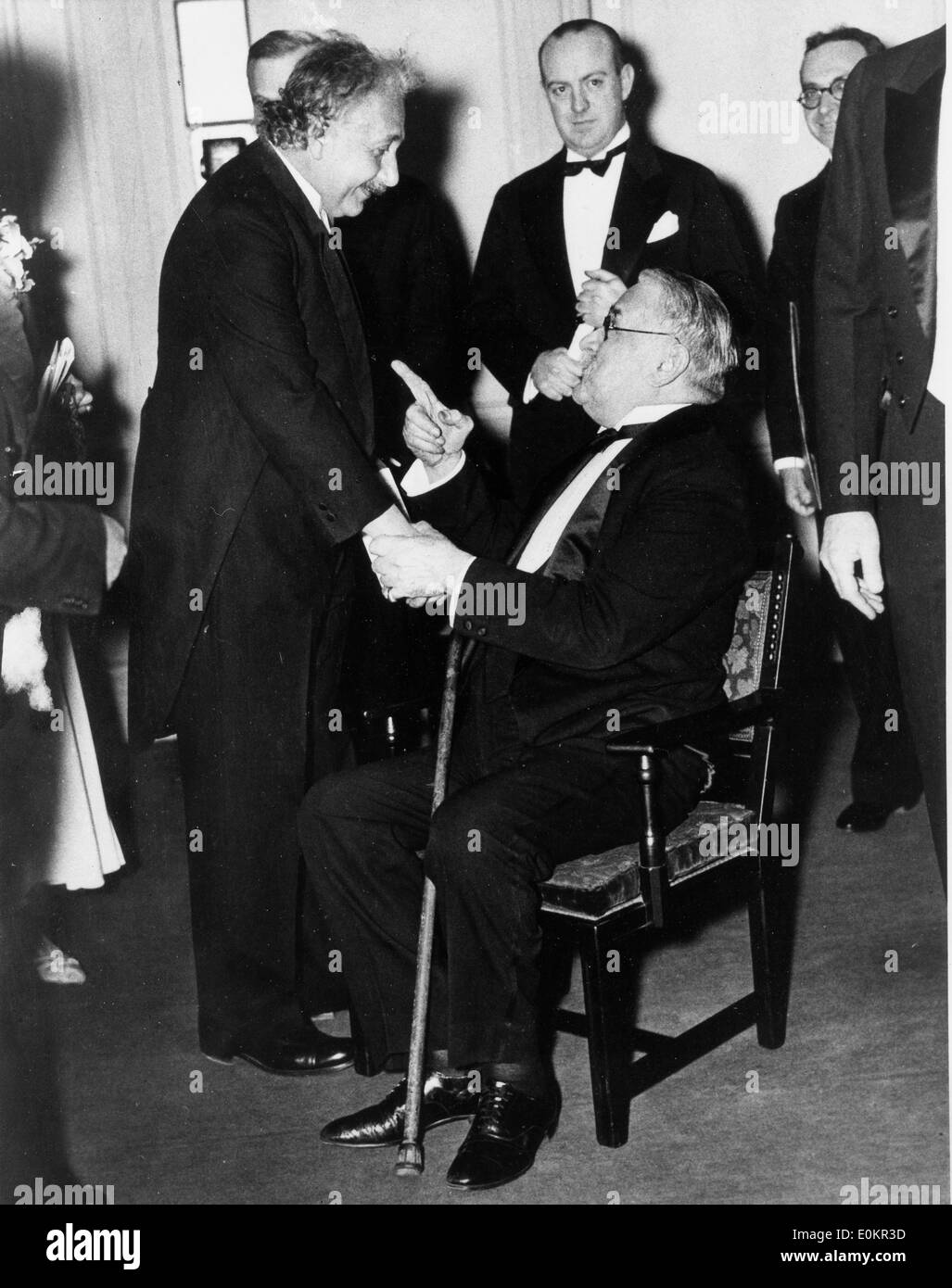 Professor Albert Einstein and Serbian Physicist Mihajlo Pupin Stock ...
