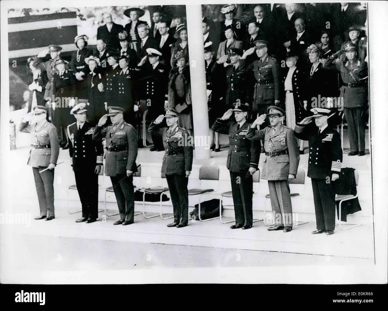 Jun. 08, 1946 - Celebrations Chiefs Of Staff On The Saluting Base. hoto ...