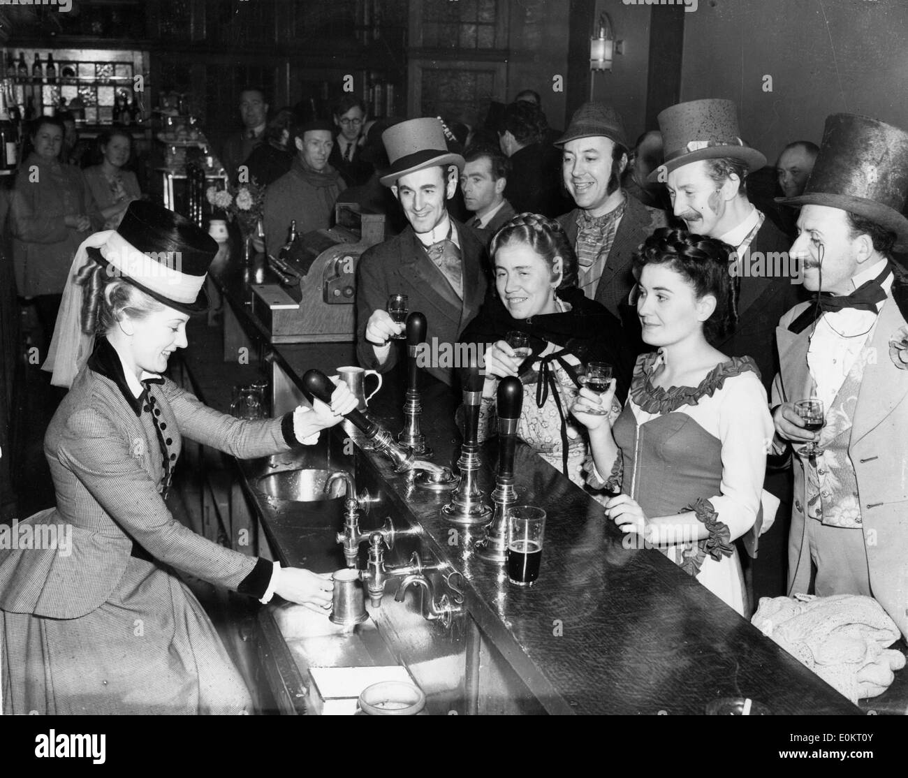 Winter bar party Black and White Stock Photos & Images - Alamy