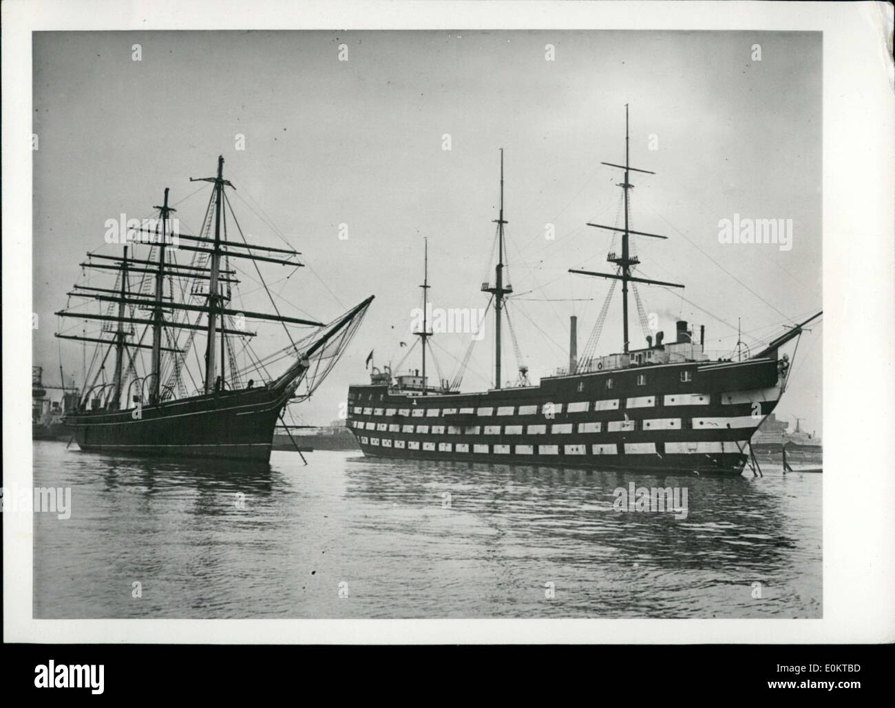 Jan. 19, 1951 - Pictured on the left is the old-fashioned ship Cutty ...