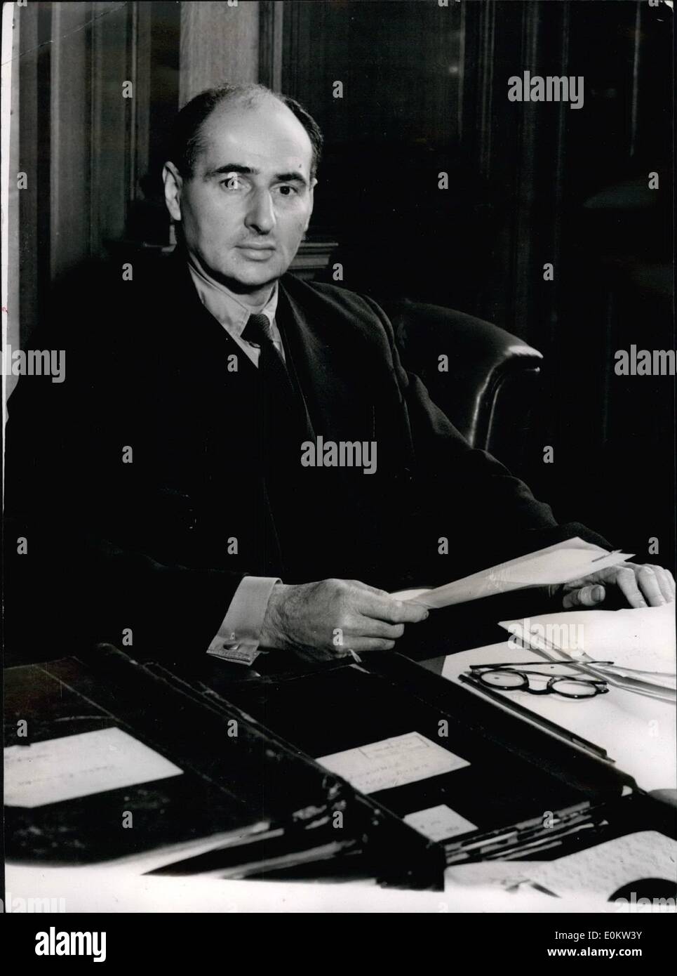 Mar. 03, 1950 - Mr. John Strachey - Secretary of War - in His Office at ...