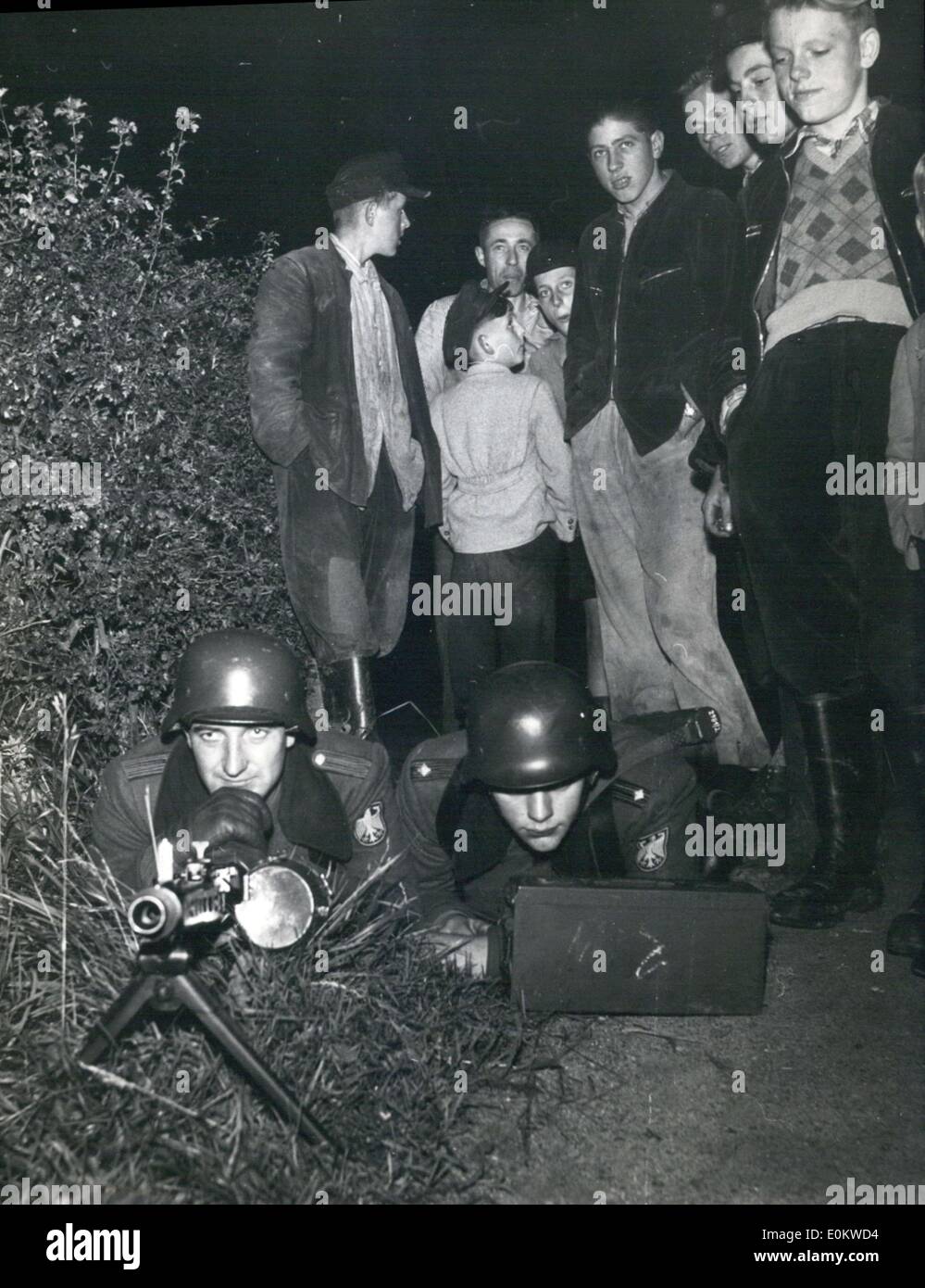Sep. 22, 1951 - Pictured here are some youth watching German Border ...