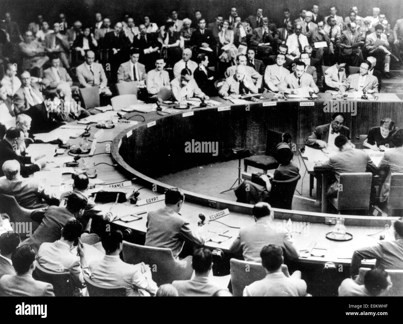 United nations council room Black and White Stock Photos & Images - Alamy