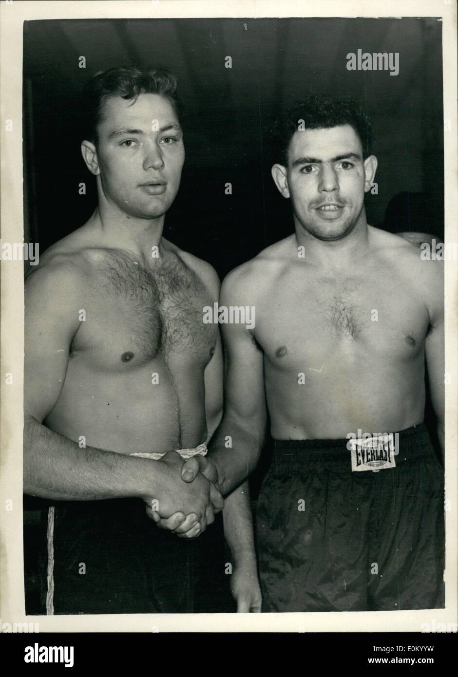 Dec. 12, 1952 - Johnny Williams and Werner Wiegand weigh-in.. Ready for ...