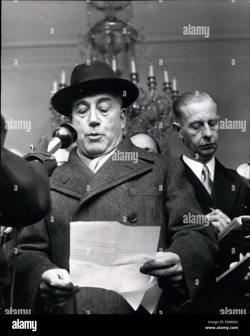 Dec. 12, 1952 - RENE MAYER TO TRY TO FORM NEW FRENCH CABINET IN A ...