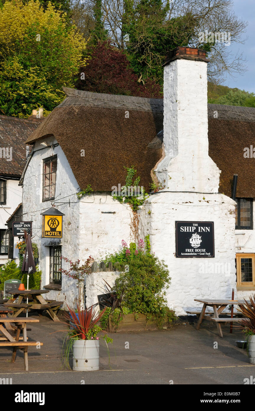 The Ship Inn, Porlock Weir, Exmoor, Somerset Stock Photo - Alamy