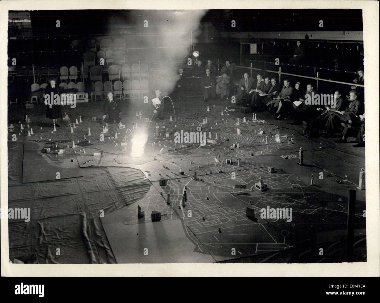 Jan. 27, 1953 - Huge Map Of London Used For Civil Defence Problem ...