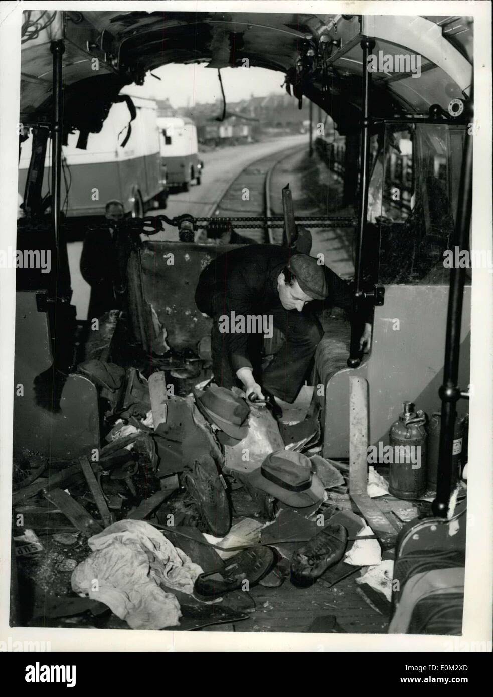 Apr. 10, 1953 - The Wrecked Trains of the Underground Crash. The ...