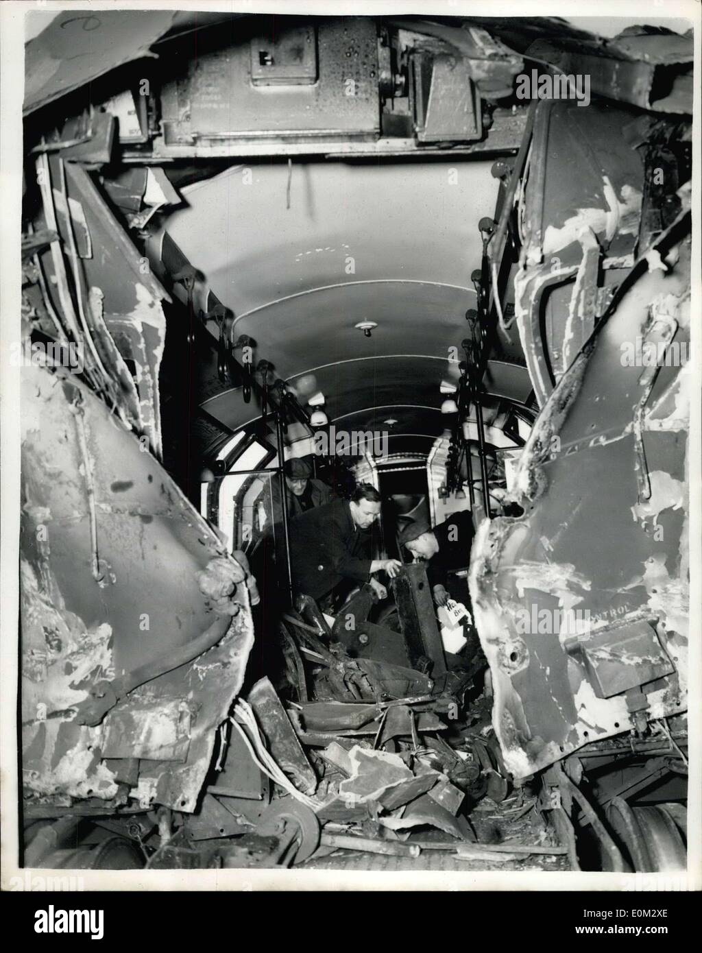 Apr. 10, 1953 - The Wrecked Trains of the Underground Crash. The ...