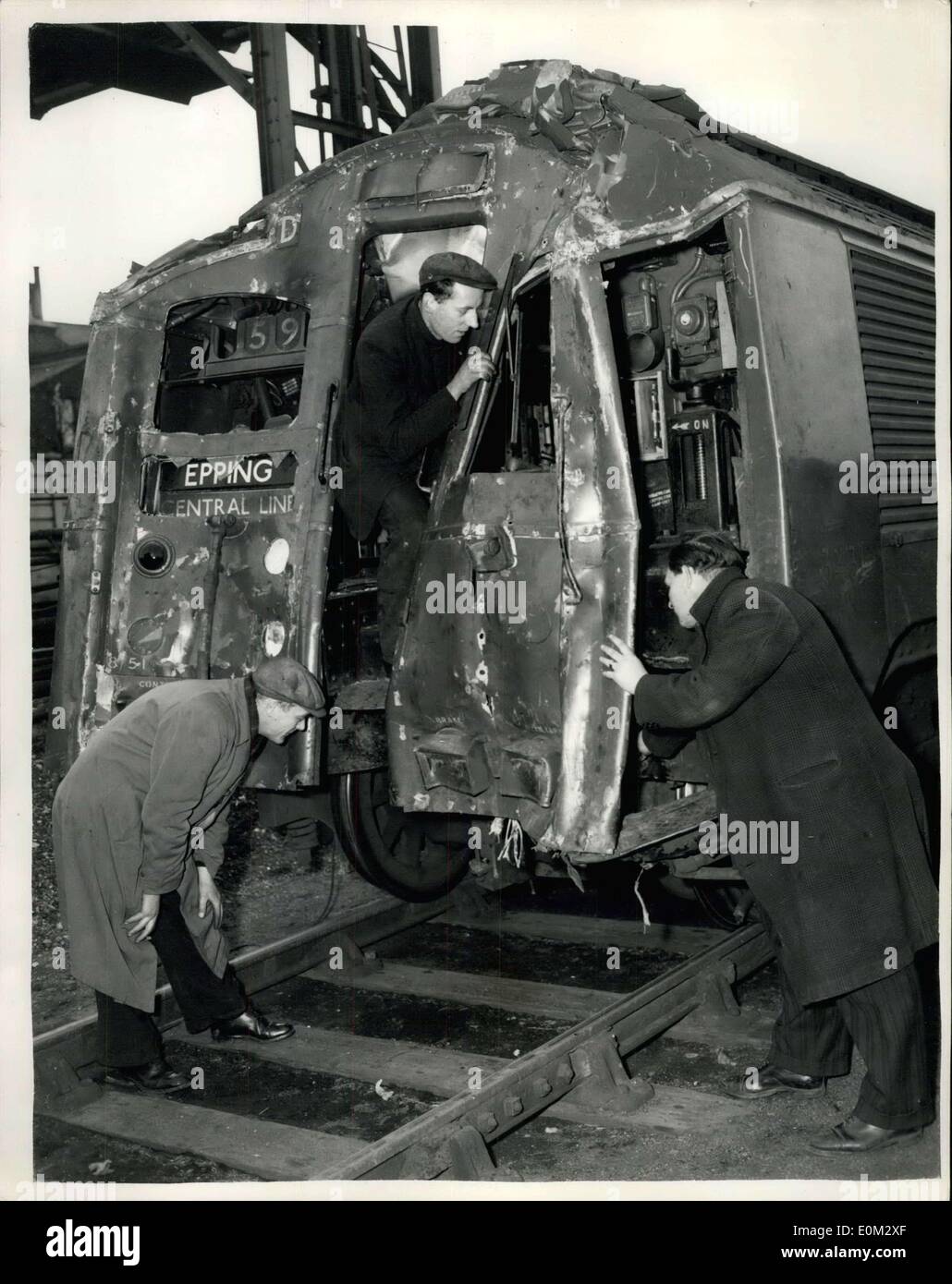 Apr. 10, 1953 - The Wrecked Trains of the Underground Crash. The ...
