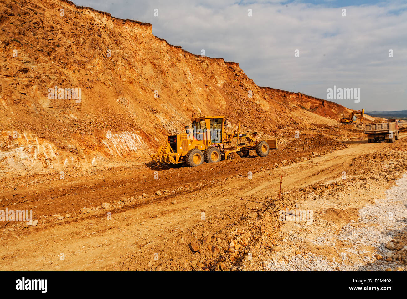 road making with heavy machines Stock Photo - Alamy