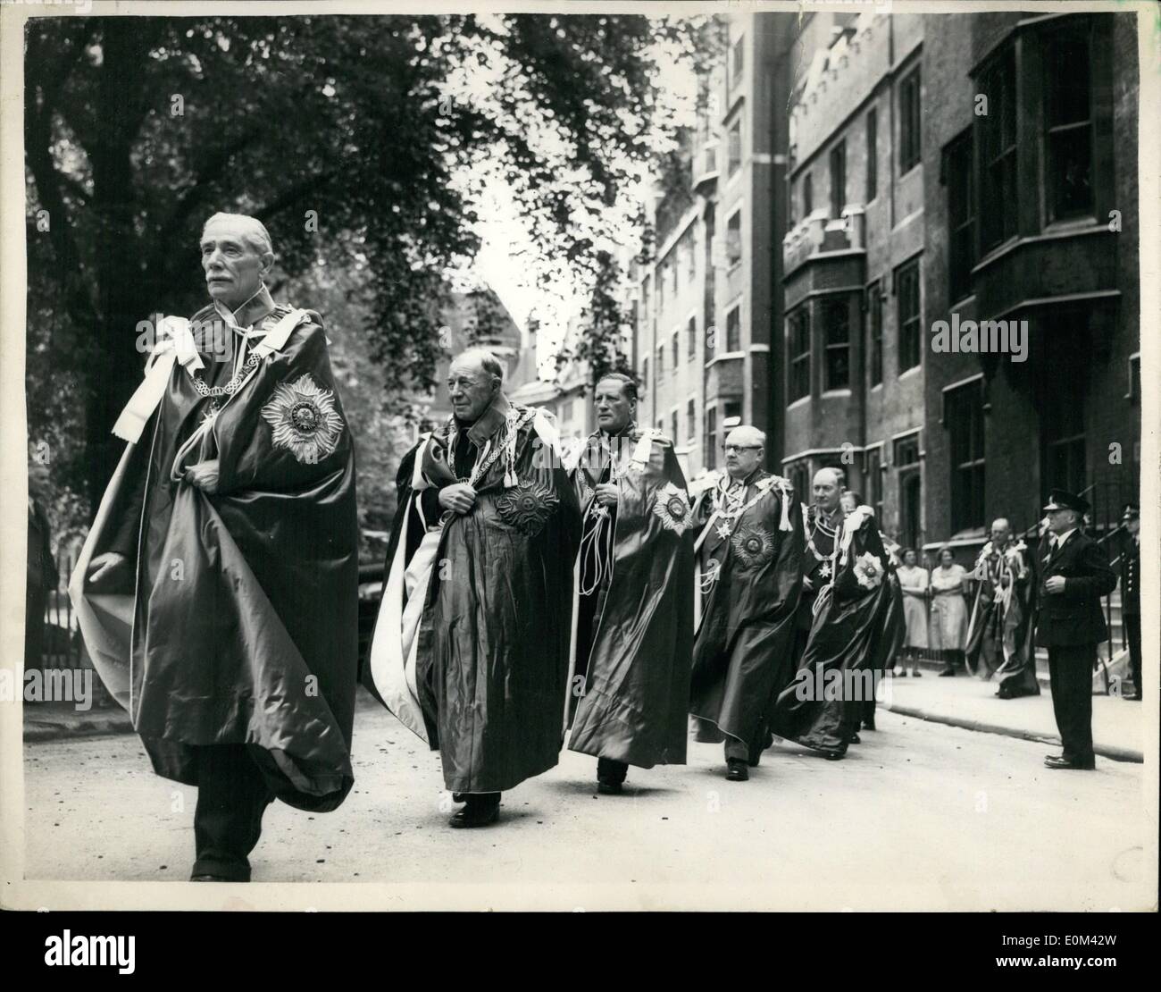 May 05, 1953 - Coronation Rehearsal at Westminster Abbey.. Peers In ... May 05, 1953 - Coronation Rehearsal at Westminster Abbey.. Peers In ...