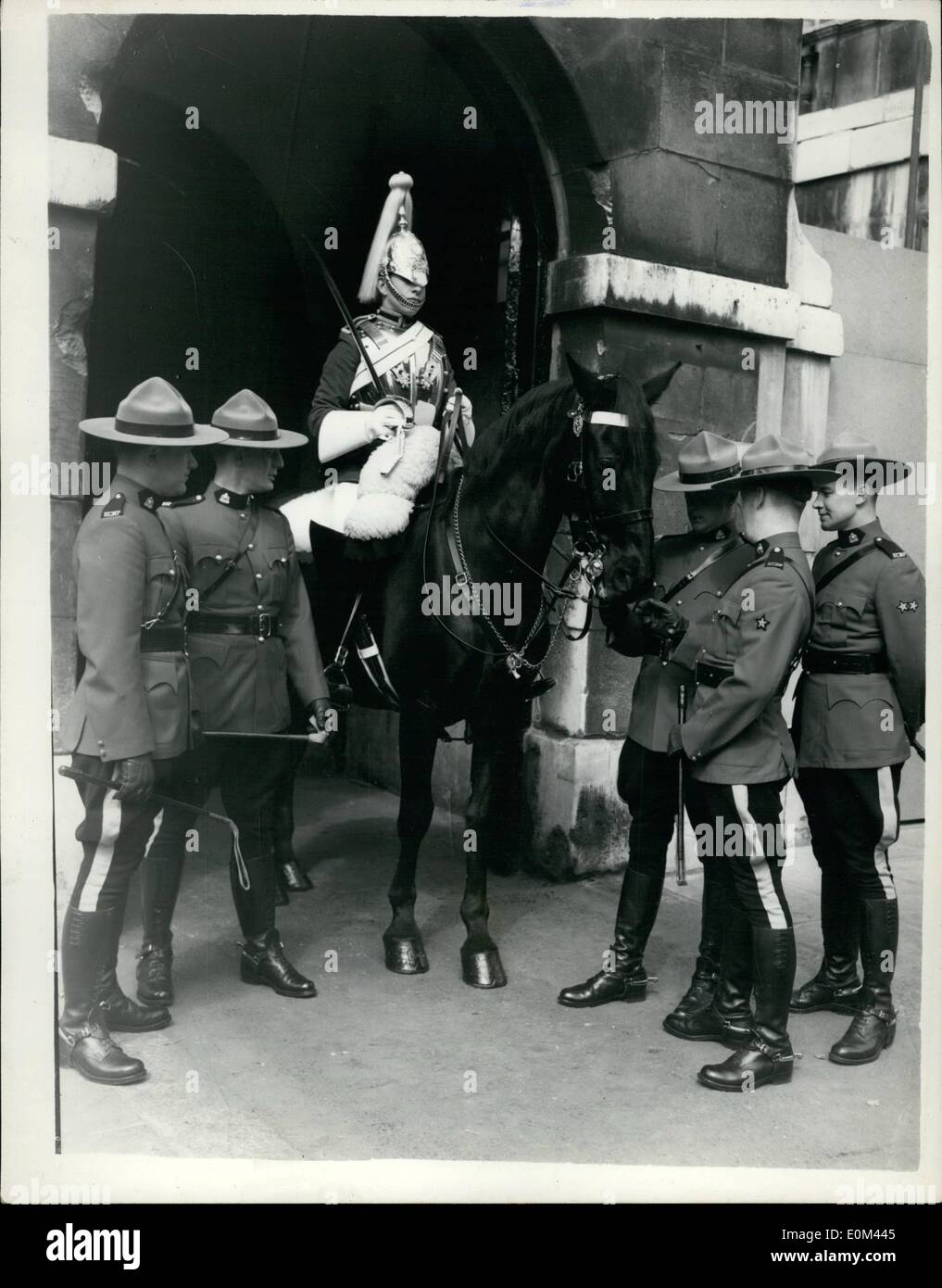 May 05, 1953 - ROYAL CANADIAN MOUNTIES GO SIGHTSEEING: Five of the ...