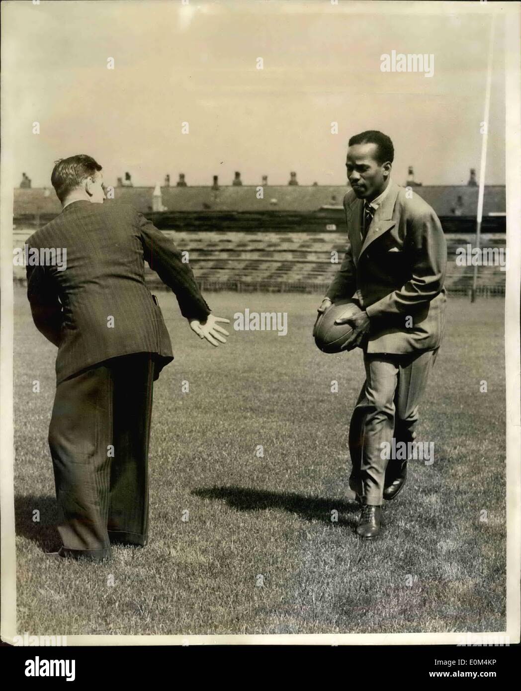 Jul. 07, 1953 - McDonald Bailey Has His First Rugby Lesson.. Famous ...