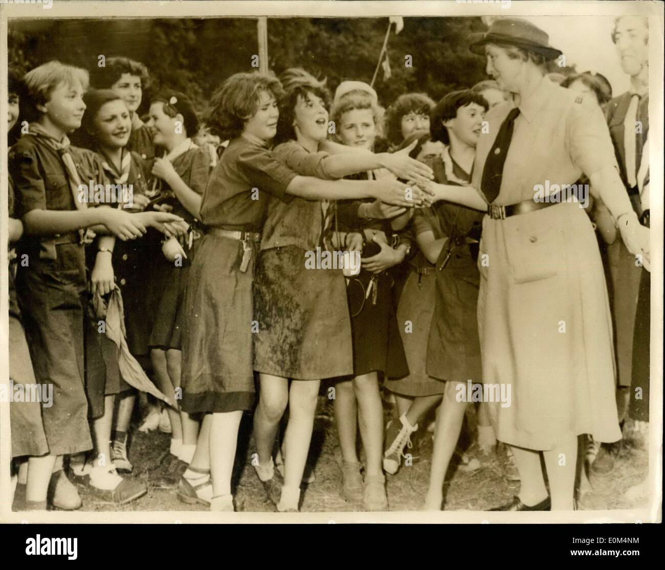 Jul. 31, 1953 - Lady Baden Powell attends French Girl Scout Jamboree at ...