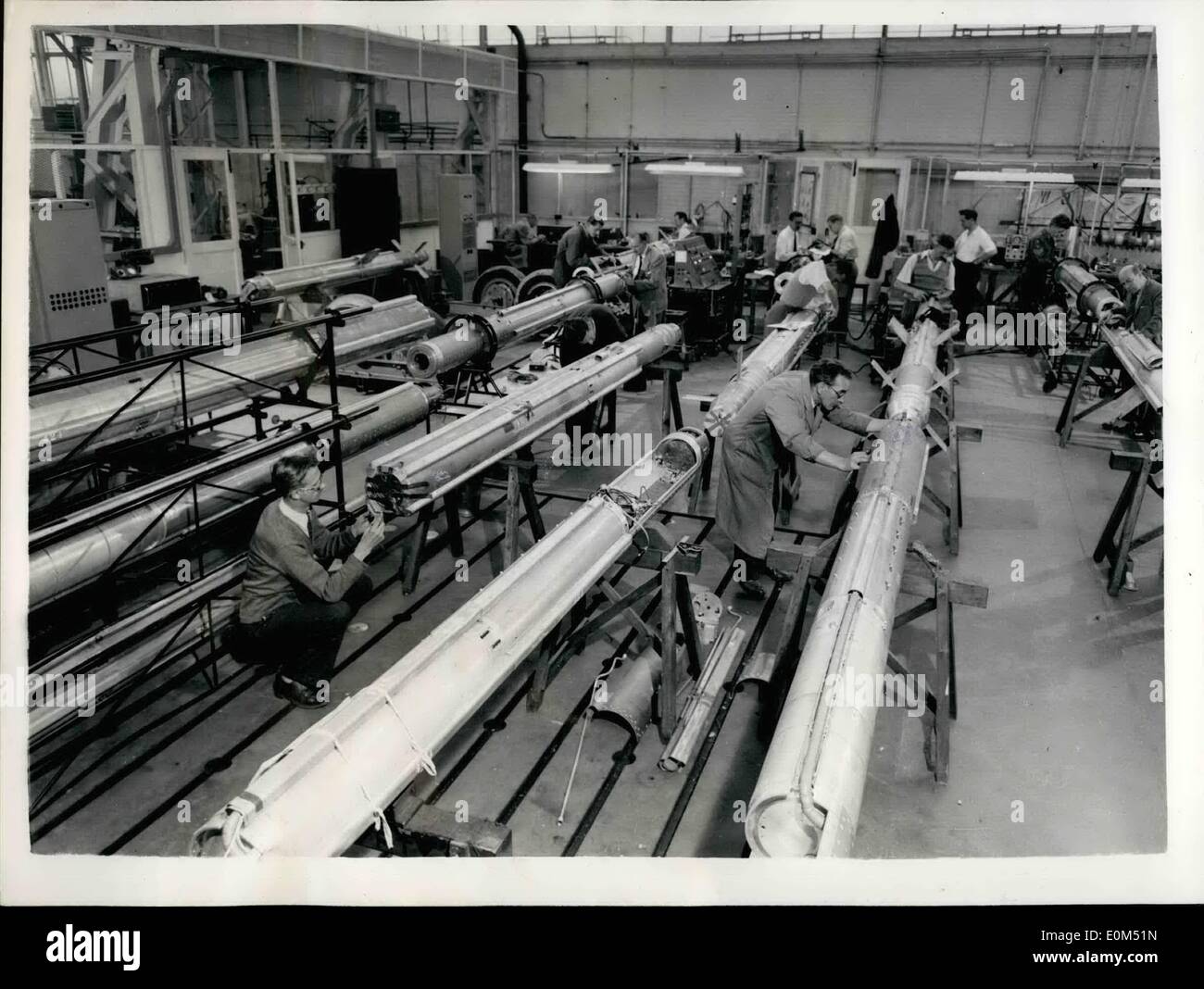Aug. 08, 1953 - British guided rocket weapons: Corner of a rocket ...