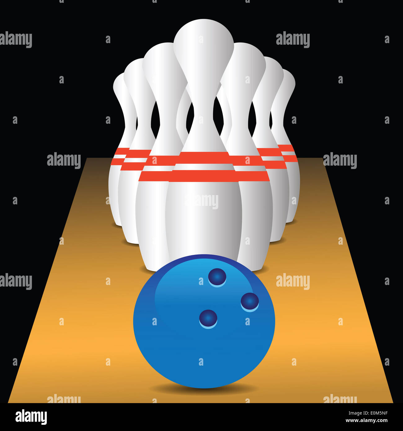 colorful illustration with bowling game for your design Stock Photo - Alamy