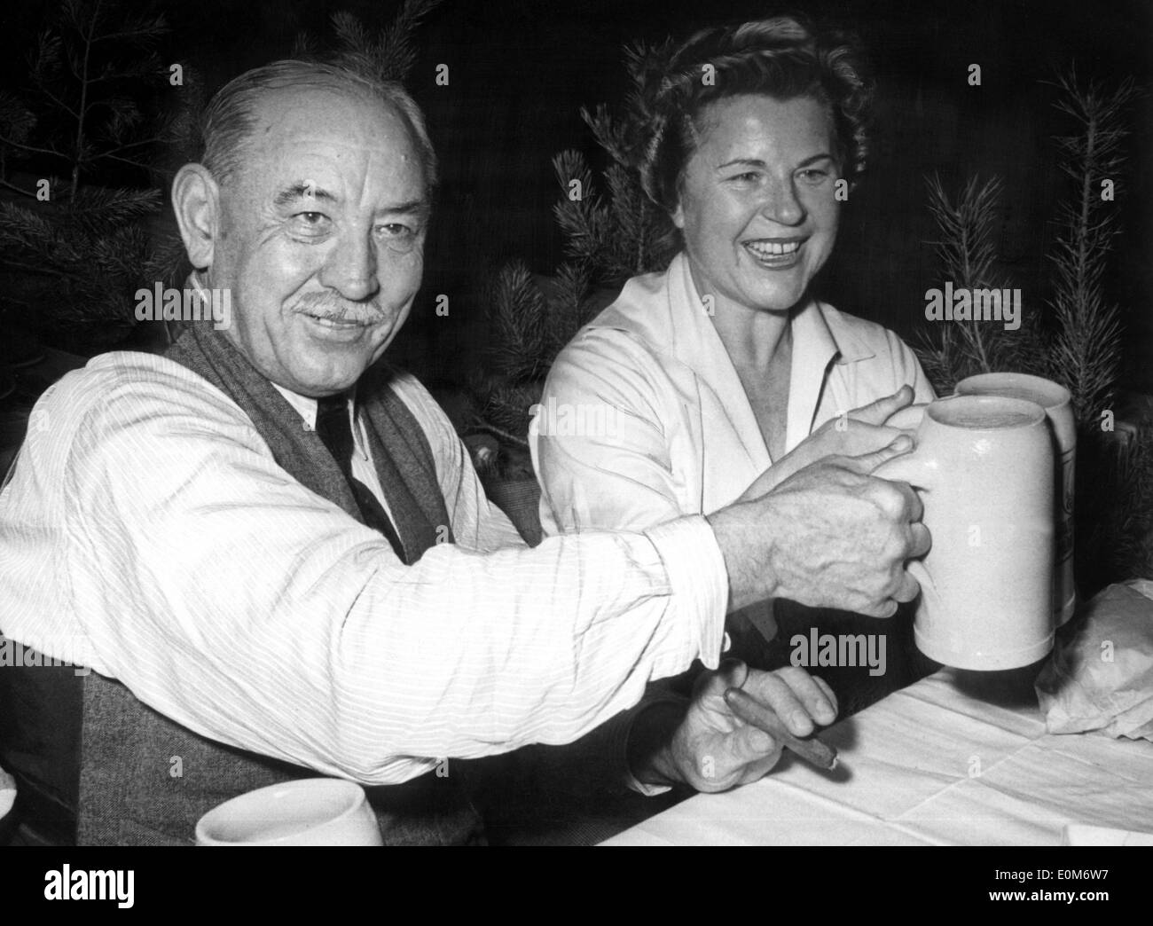 Actors Attila Horbiger and Paula Wessely during October Fest Stock ...