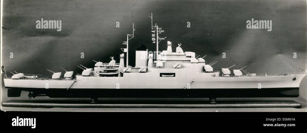Nov. 11, 1953 - New Cruiser for French Navy: Small scale model of the ...