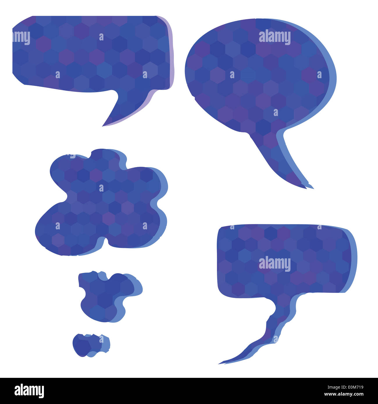 illustration with blue speech bubbles for your design Stock Photo - Alamy