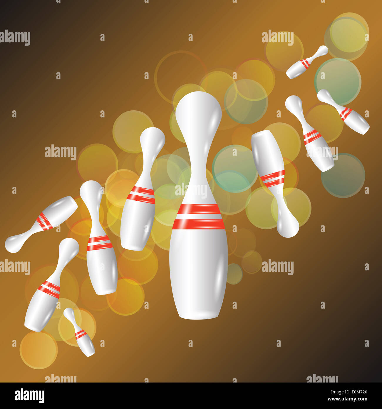 colorful illustration with bowling background for your design Stock ...